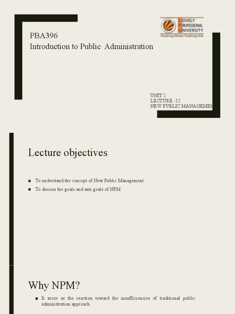New Public Management | PDF | Political Science | Business