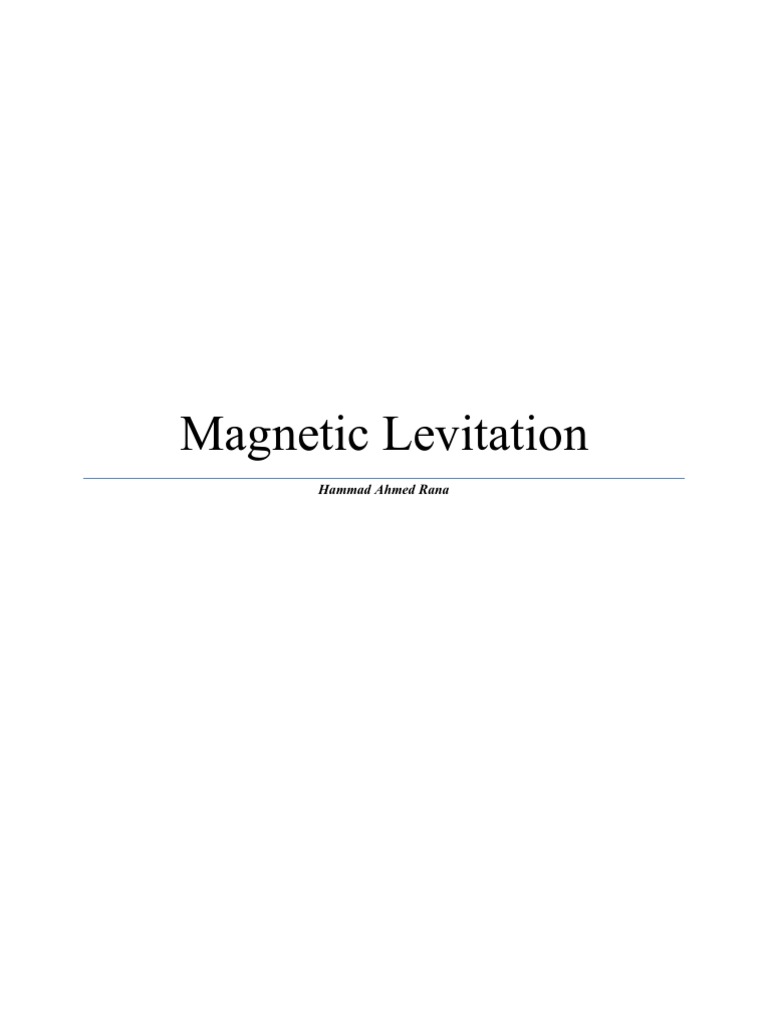 Maglev Project | PDF | Physical Phenomena | Mechanics