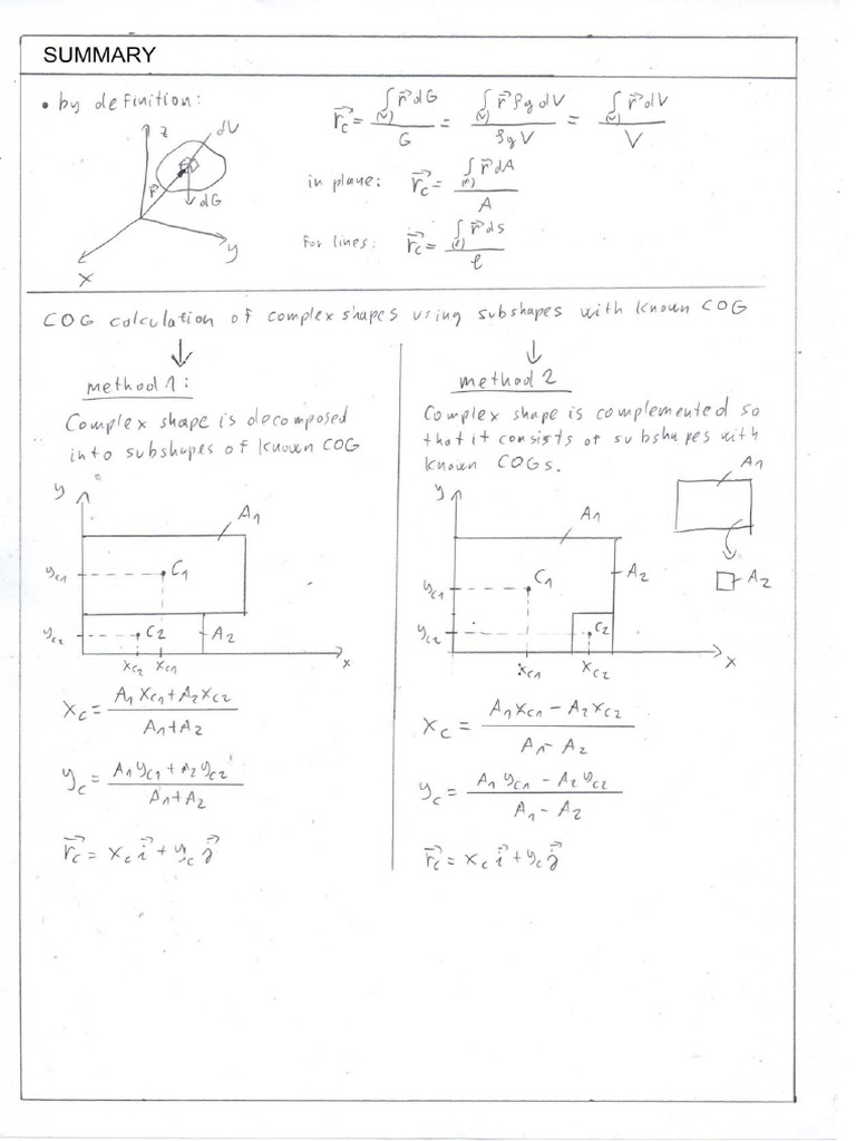 7 Center of Gravity Calculation | PDF
