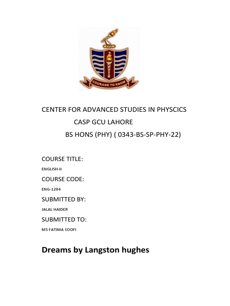Center For Advanced Studies in Physcics1 | PDF | Poetry
