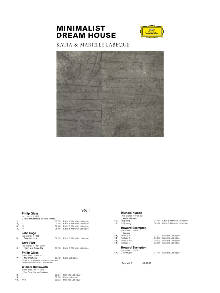 Minimalist Dream House - Katia e Marie Labeque | PDF | Music Theory ...