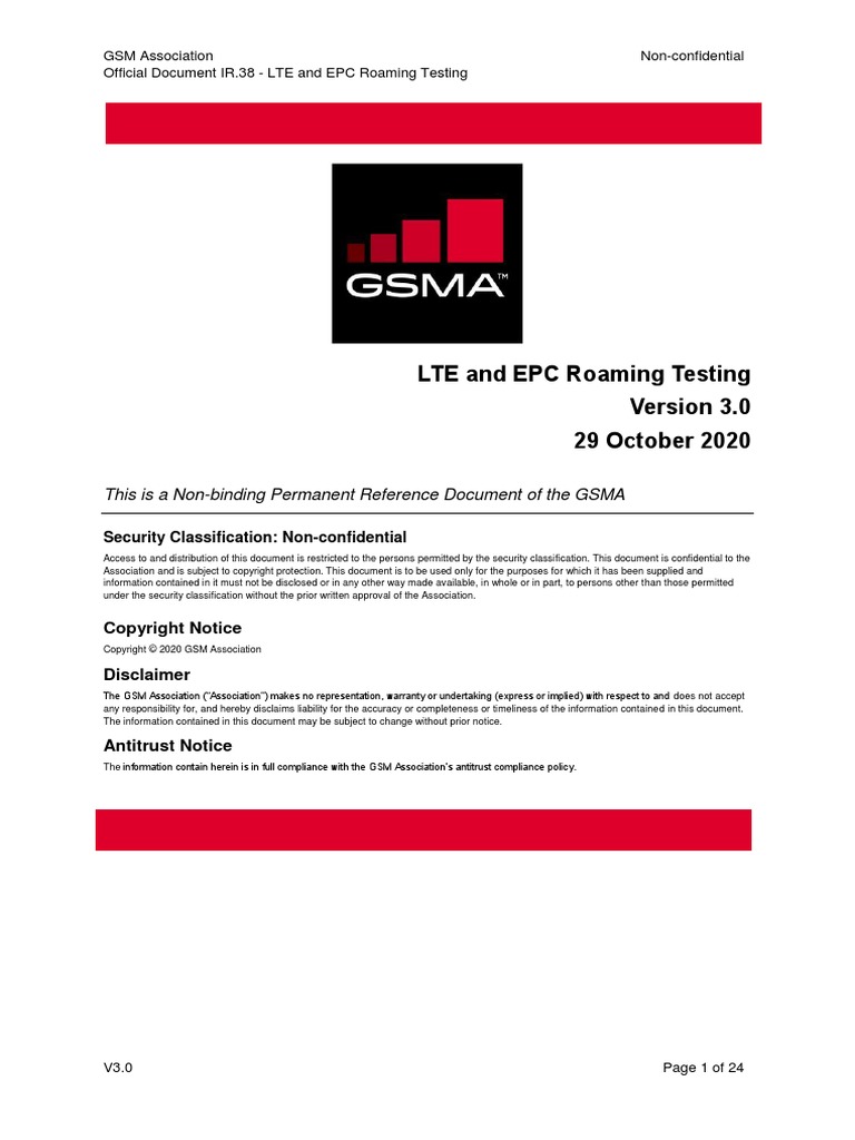 LTE and EPC Roaming Testing 29 October 2020: This Is A Non-Binding ...