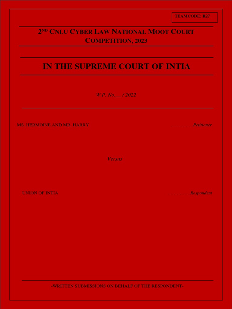 R27 With Comments | PDF | Writ | Right To Privacy