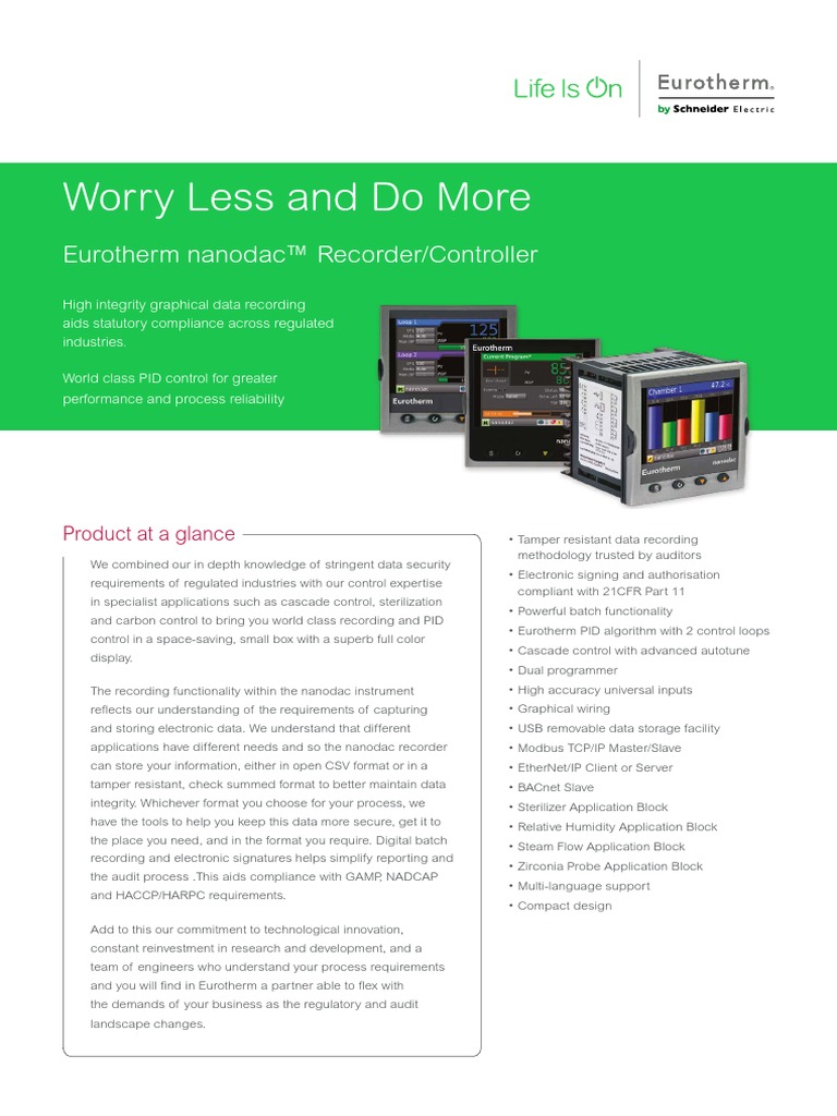 HA030686 Iss9 Nanodac Data Sheet | PDF | Switch | Relay