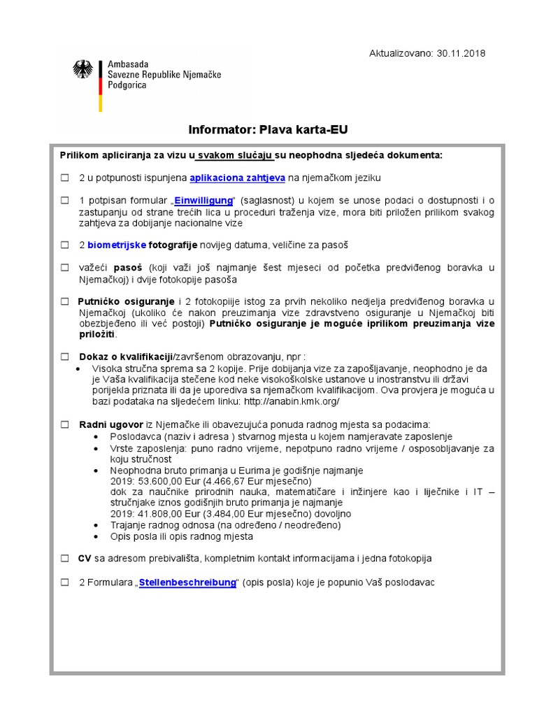 Mnen01 Plava Karta Eu Data | PDF