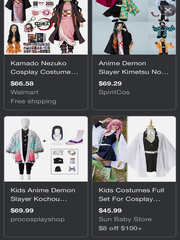 Nezuko Cosplay Costumes for Kids | PDF