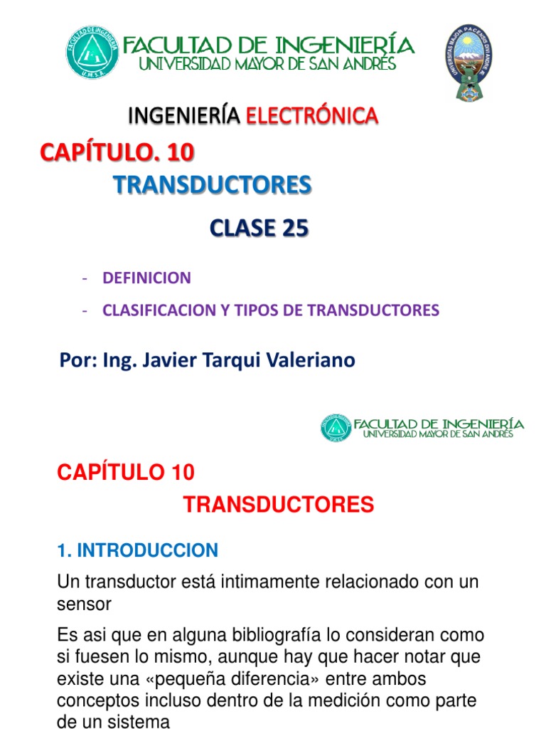 Tipos y Clasificación de Transductores | PDF | Campo magnético | Sensor