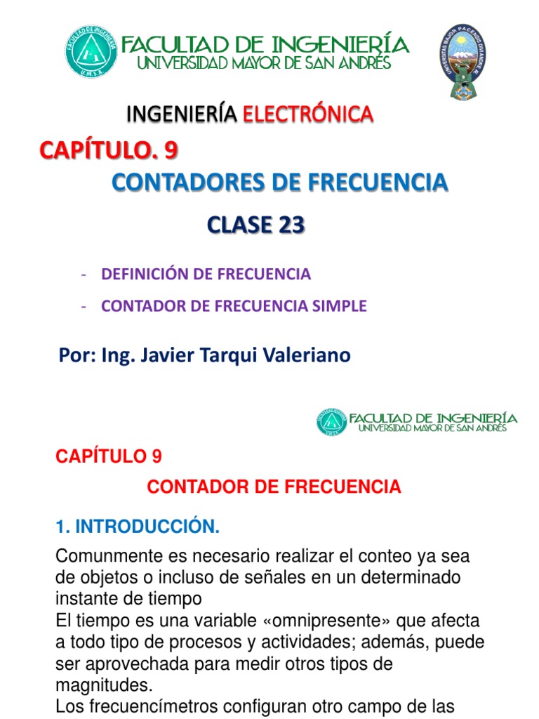 Clase 23 - Contadores de Frecuencia | PDF | Frecuencia | Metrología
