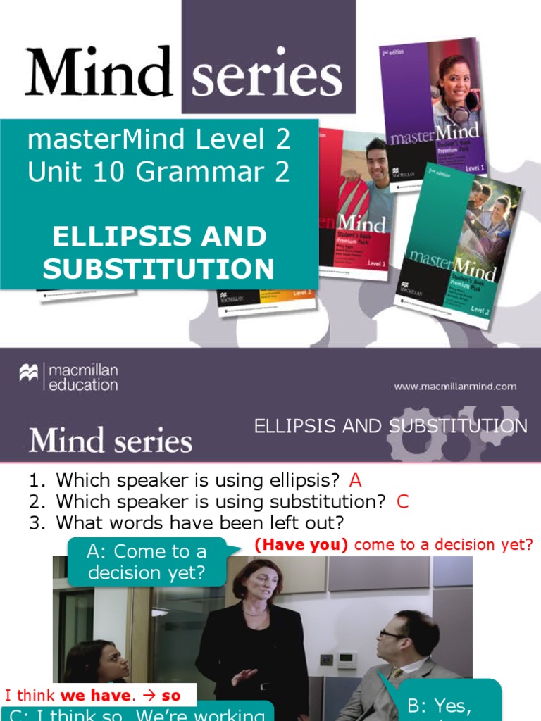 English Grammar: Ellipsis & Substitution | PDF