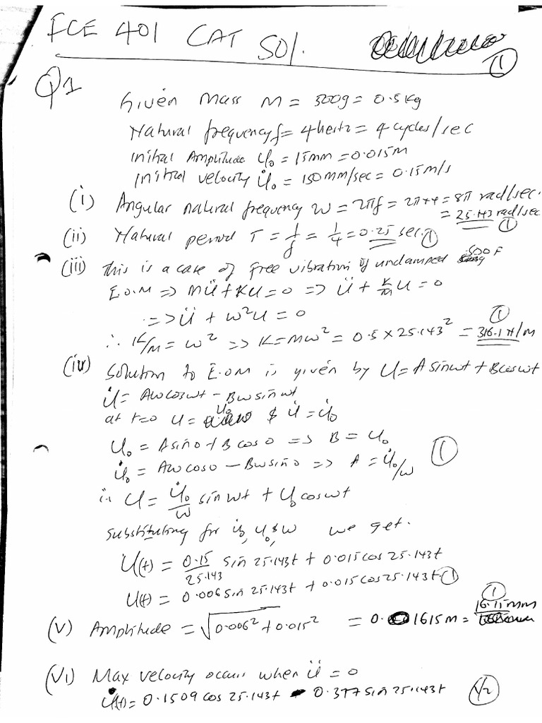 FCE 401 CAT Solutions Nov 2022 | PDF