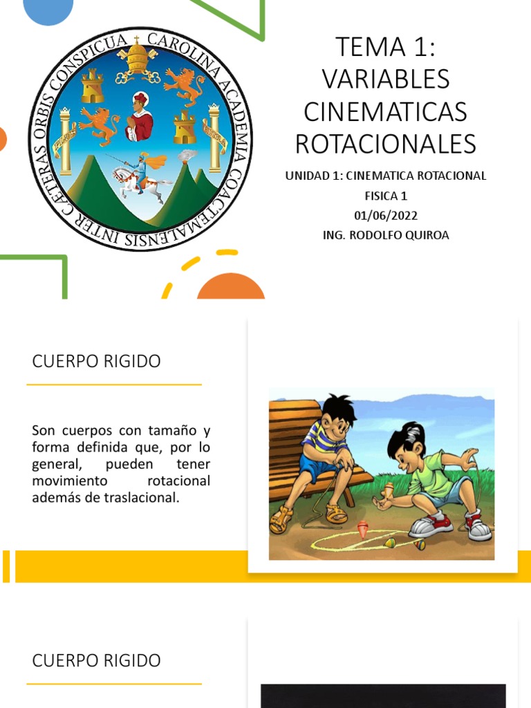 Tema 1 Variables Cinematicas Rotacionales | PDF | Cinemática | Velocidad