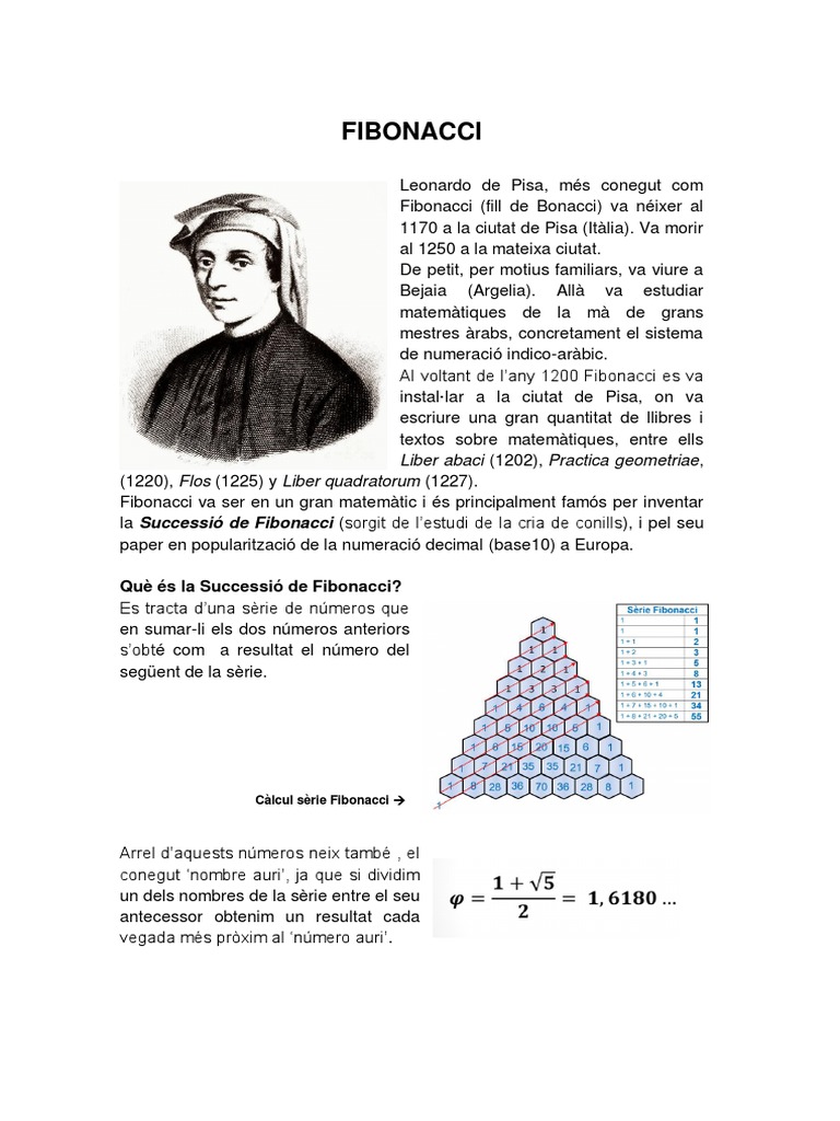 Biografia Fibonacci | PDF