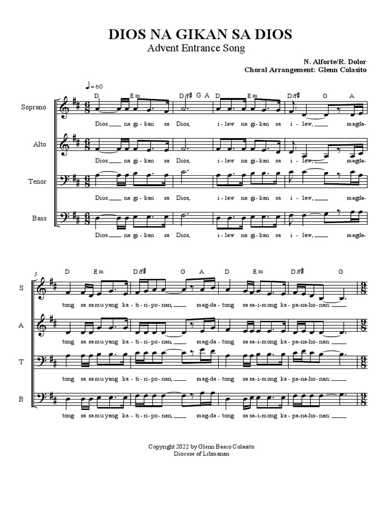 Dios Na Gikan Sa Dios Satb 2008 | PDF