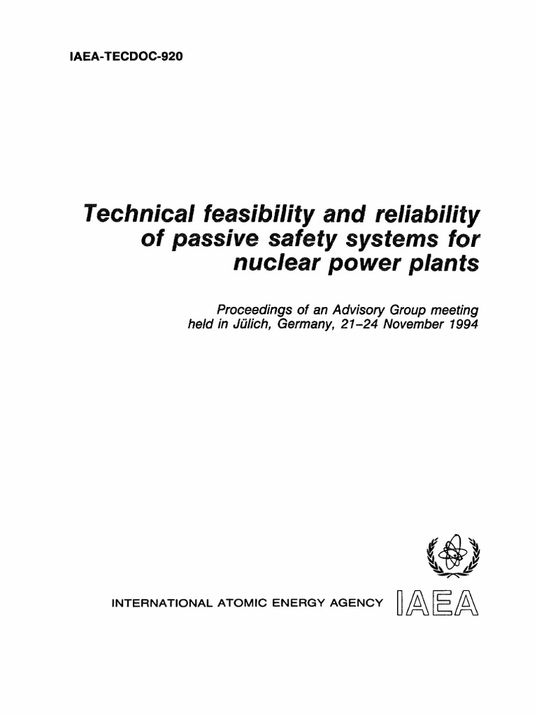 Technical Feasibility and Reliability of Passive Safety Systems For Nuclear Power Plants IAEA ...