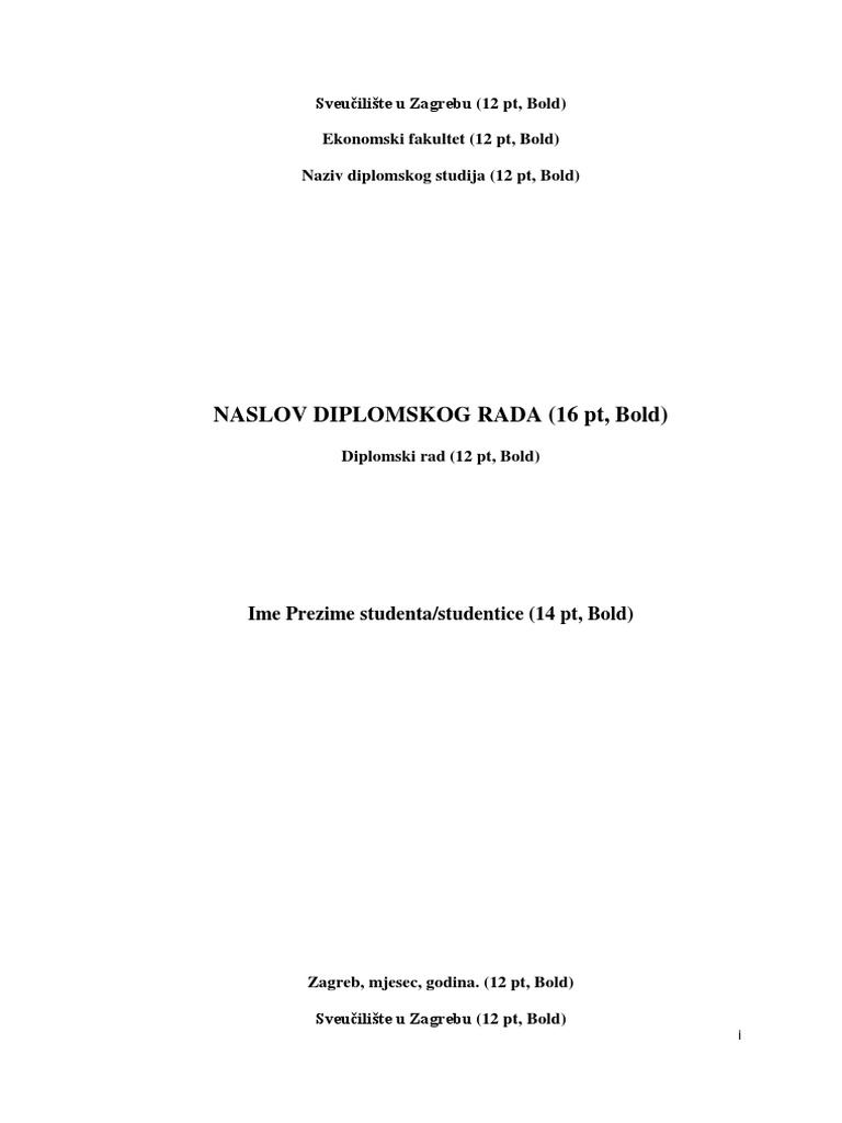 Predložak-Diplomski Rad | PDF