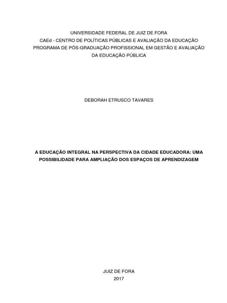 Deborah Etrusco Tavares Revisado | PDF | Anarquismo | Aprendizado