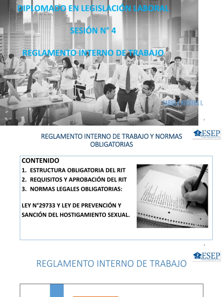 Reglamento Interno de Trabajo y Normas | PDF | Derecho laboral | Tiempo ...