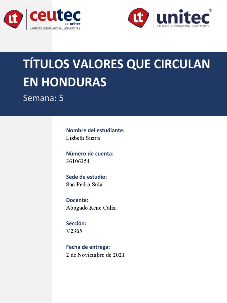 Títulos Valores en Honduras: Cheque y Letra | PDF | Cheque | Pagaré