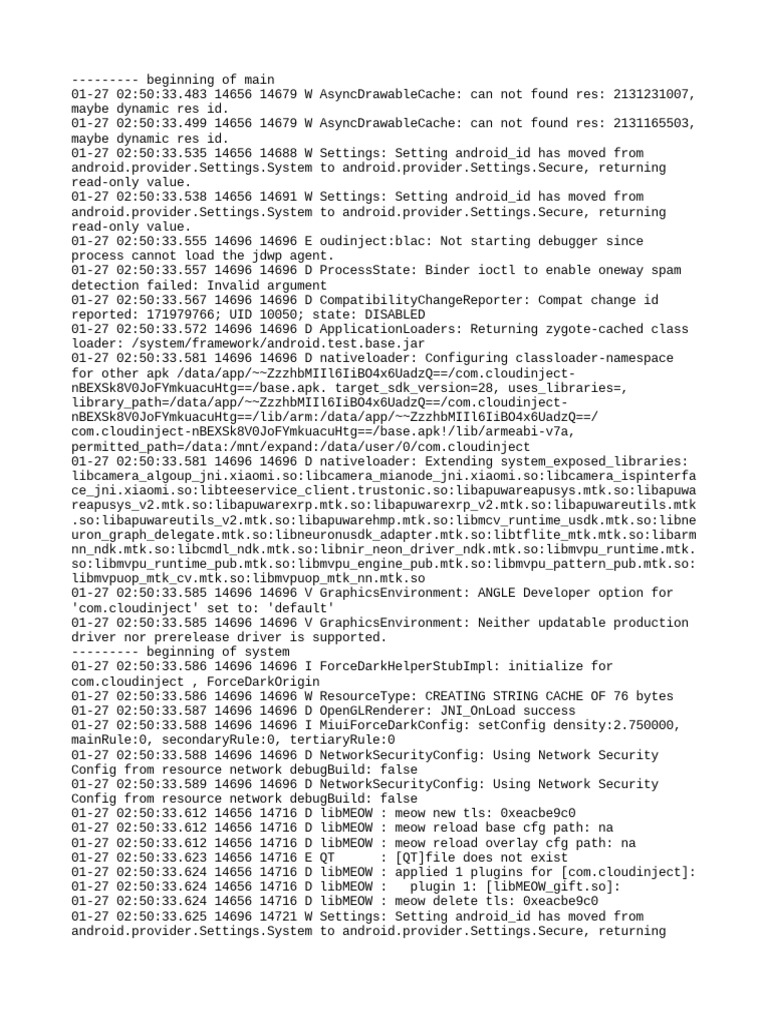 Com - Cloudinject Logcat | PDF | System Software | Software