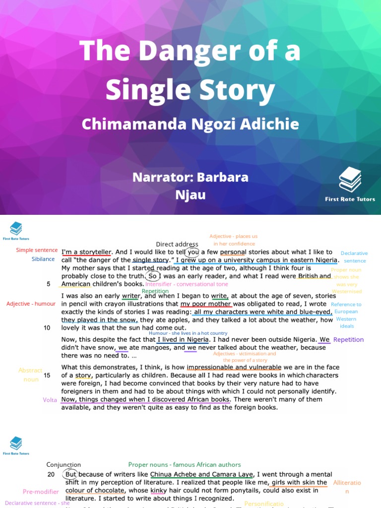 Danger of A Single Story | PDF | Adjective | Noun