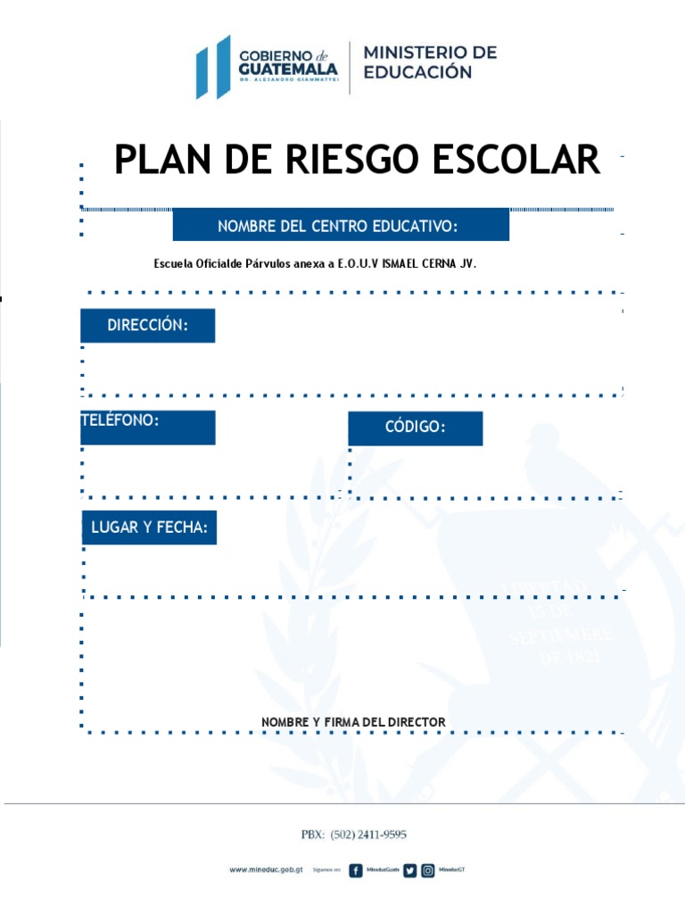 PLAN DE RIESGO ESCOLAR 2022 Actualizado | PDF