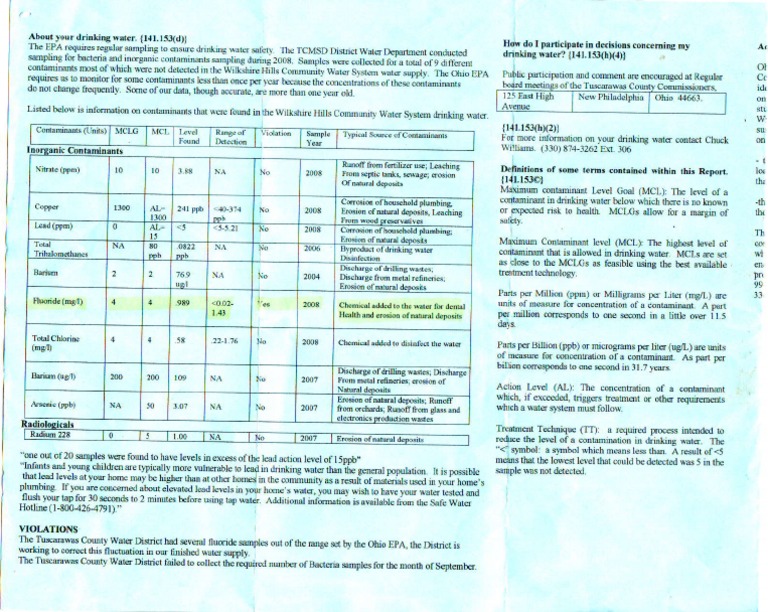 Water Report PDF | PDF