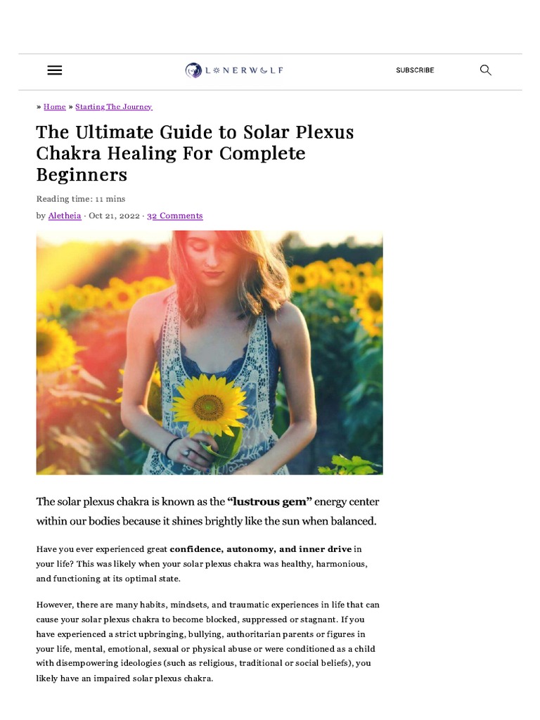 The Ultimate Guide To Solar Plexus Chak.. | PDF