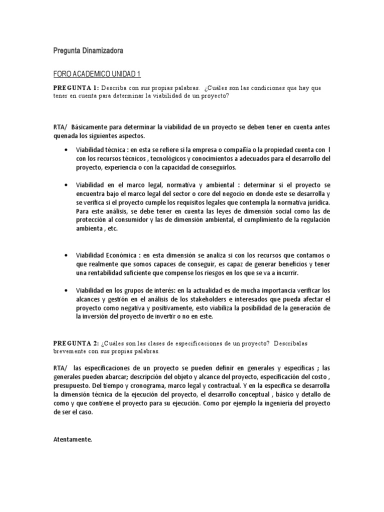 Pregunta Dinamizadora UNIDAD 1 | PDF Pregunta Dinamizadora UNIDAD 1 | PDF