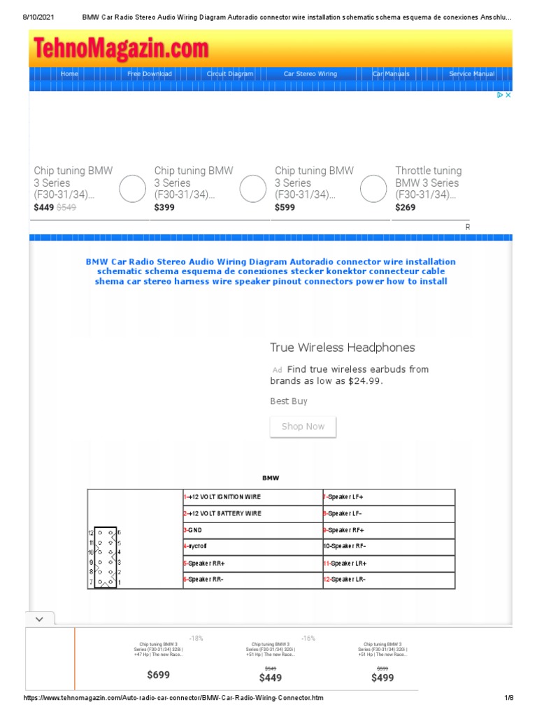 BMW Car Radio Stereo Audio Wiring Diagram Autoradio Connector Wire Installation Schematic Schema ...