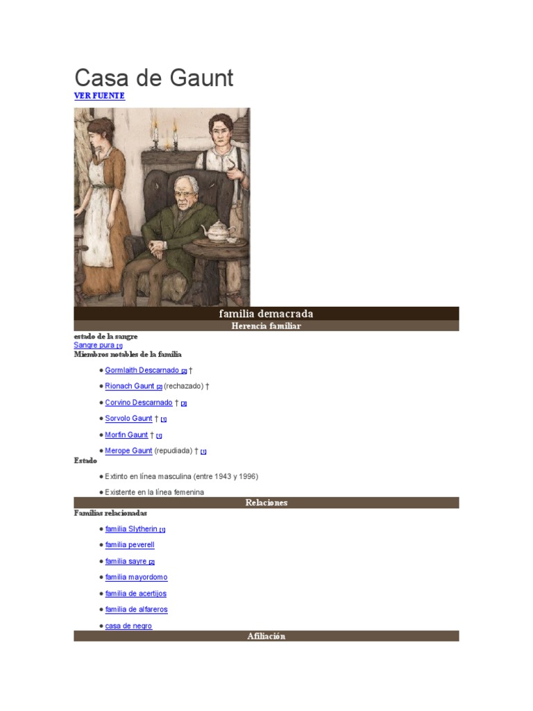 Casa de Gaunt | PDF | Harry Potter