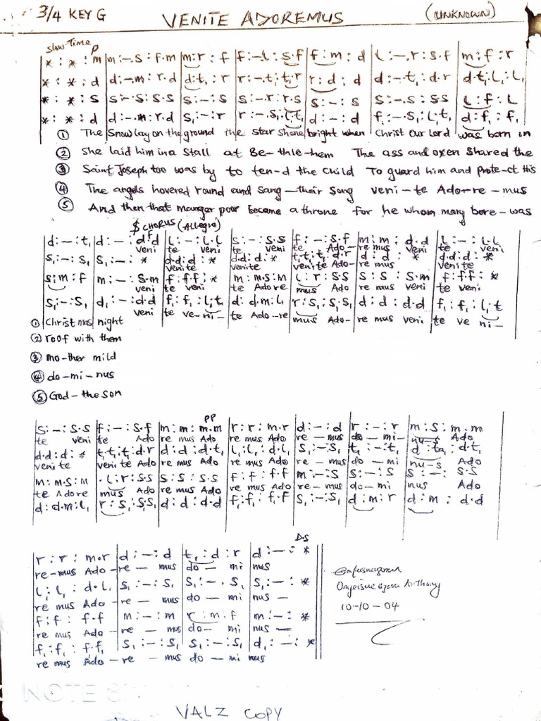 Venite Adoremus Lyrics and Meaning | PDF