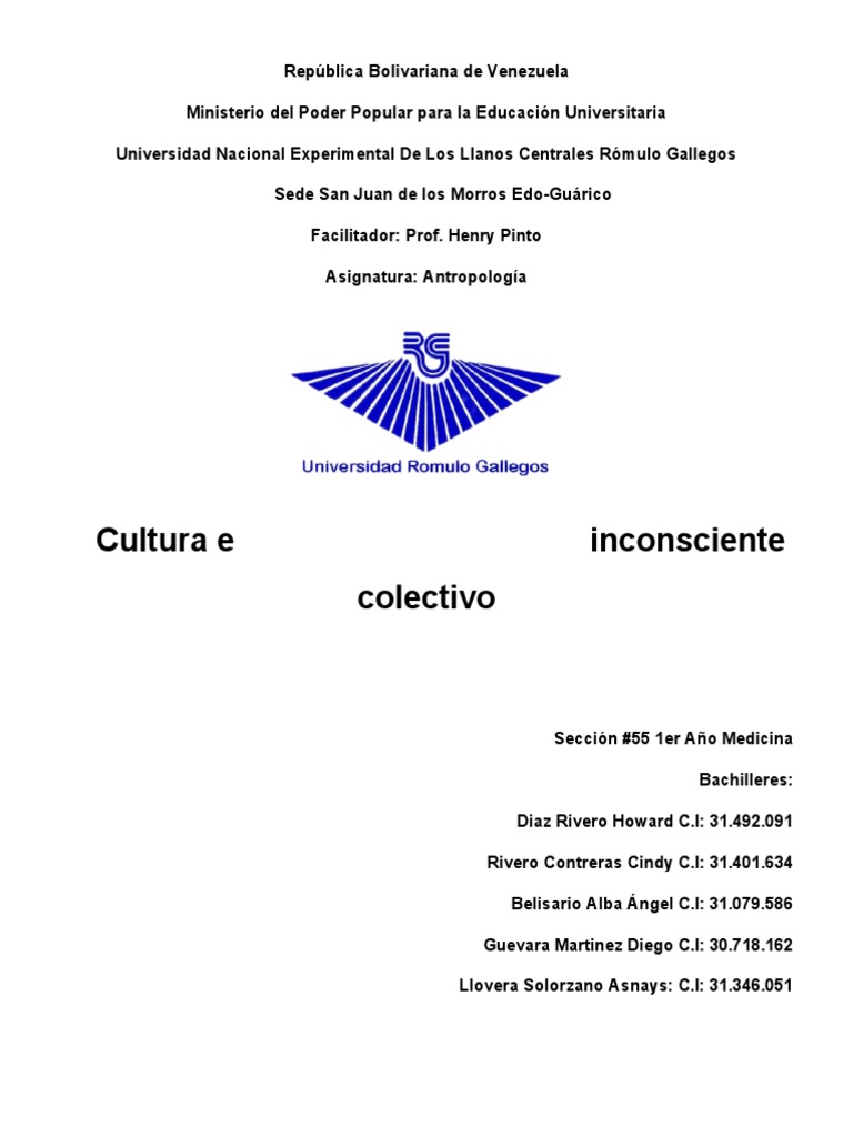 Cultura e Inconsciente Colectivo | PDF | Carl Jung | Sicología