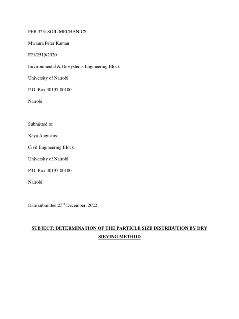 Particle Size Distribution Report | PDF | Particle Size Distribution ...