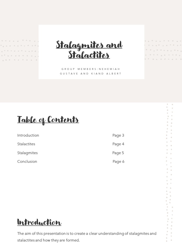 Understanding Stalagmites and Stalactites | PDF