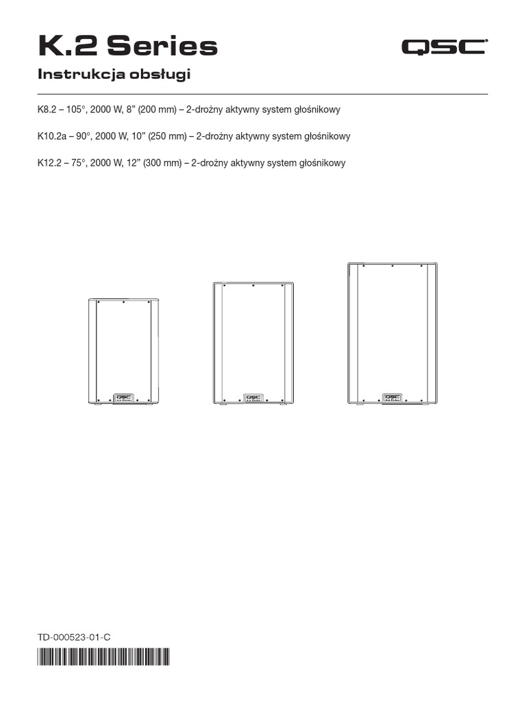 QSC k2 Usermanual PL 2 8 | PDF