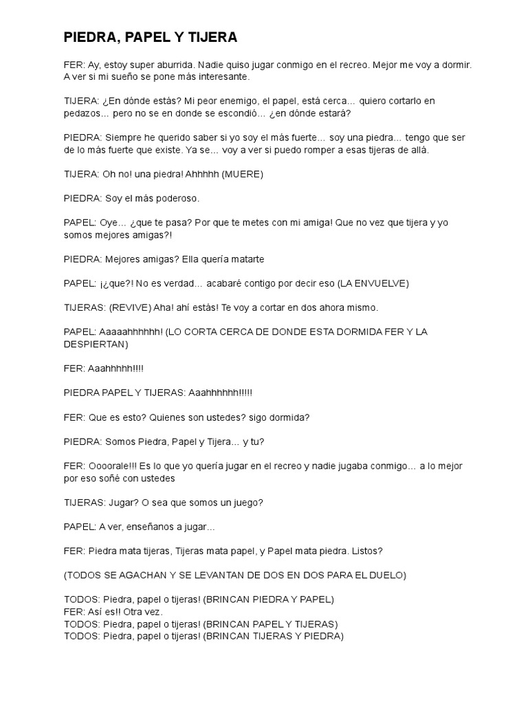 Piedra, Papel y Tijera | PDF