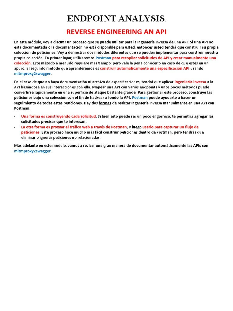 Endpoint Analysis | PDF | Protocolo de Transferencia de Hipertexto ...