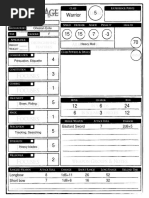 HeroQuest - Character Sheet 3 | PDF