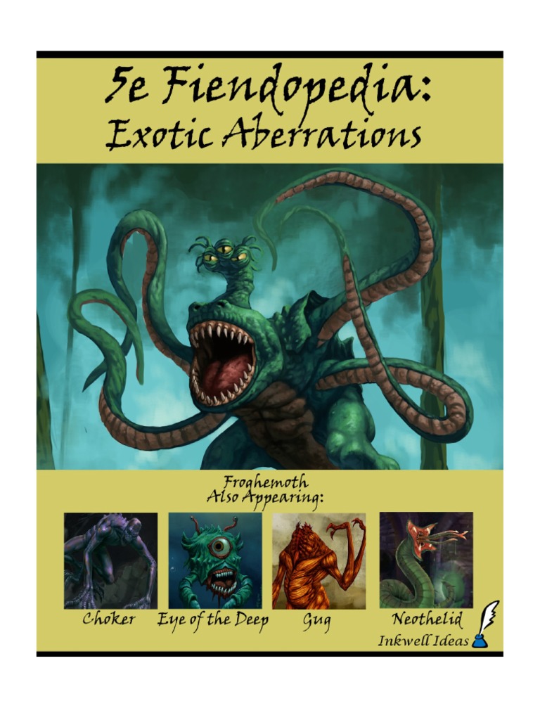 Inkwell Ideas 5e - Fiendopedia Exotic Aberrations | PDF | Copyright ...