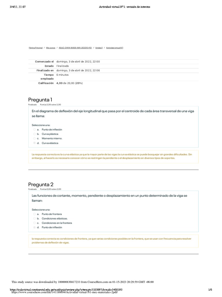 Actividad Mec Materiales 2 PDF | PDF | Viga (Estructura) | Elasticidad (Física)