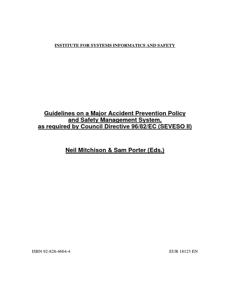 Guidelines On A Major Accident Prevention Policy | PDF | Audit ...