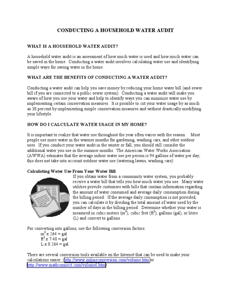 Water Audit | PDF | Tap (Valve) | Toilet