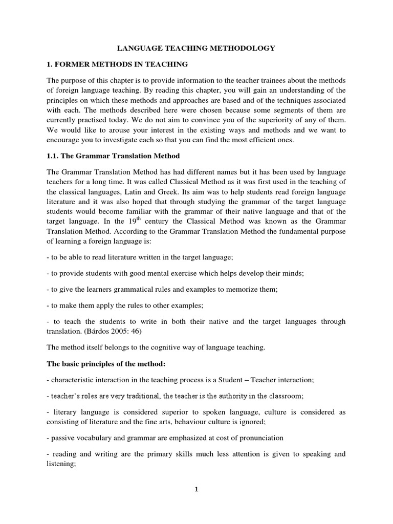 Language - Teaching - Methodology, Applied Linguistics | PDF