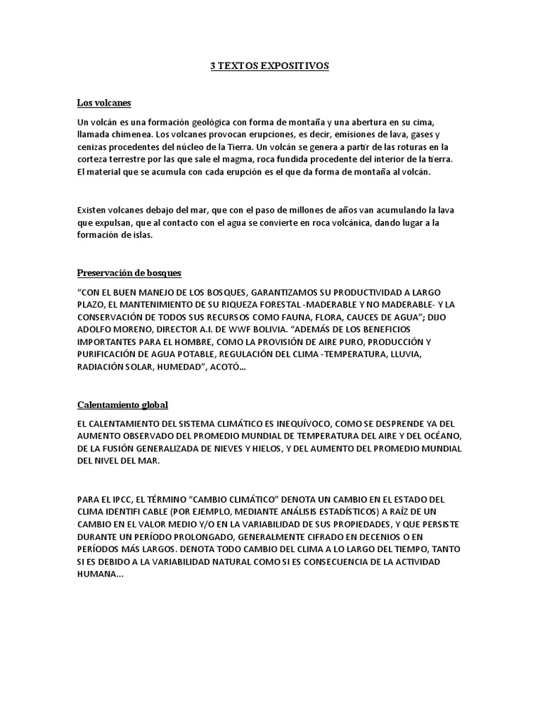 3 Textos Expositivos | PDF