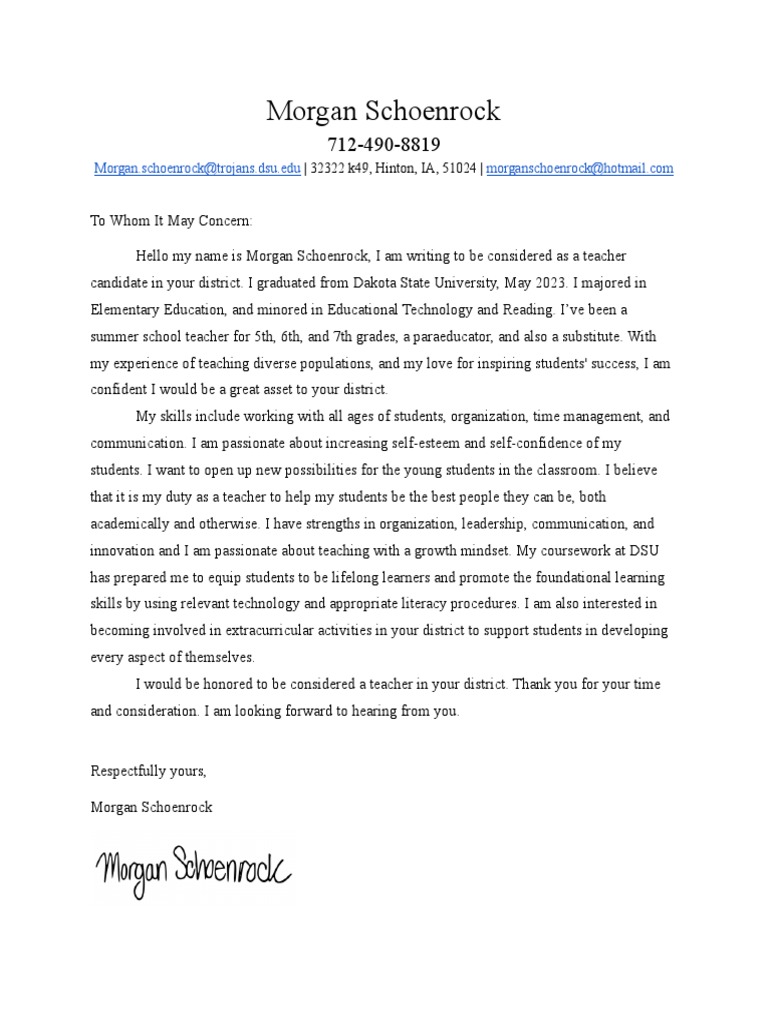 Letter of Introduction | PDF