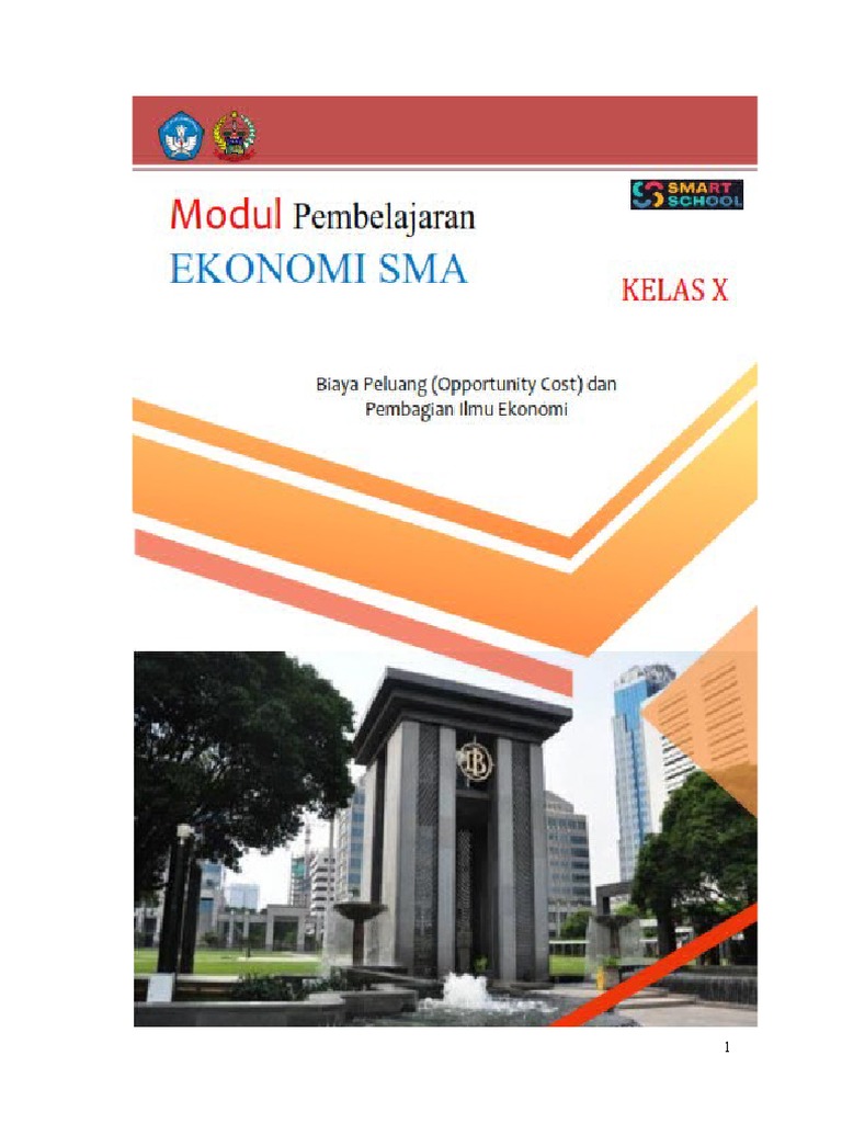 Modul 3 - Ekonomi Kelas X - Biaya Peluang Dan Pembagian Ilmu Ekonomi | PDF