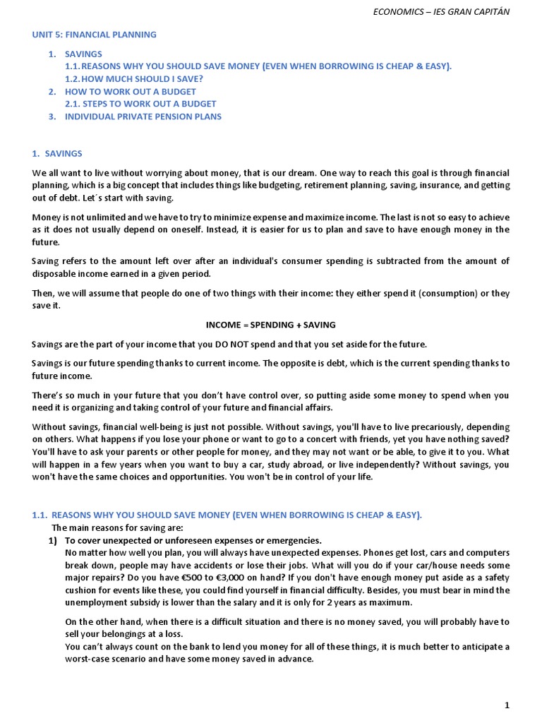 Income Spending + Saving | PDF | Debt | Investment Fund