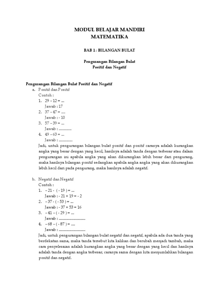 Materi Dan Tugas 4 MTK | PDF