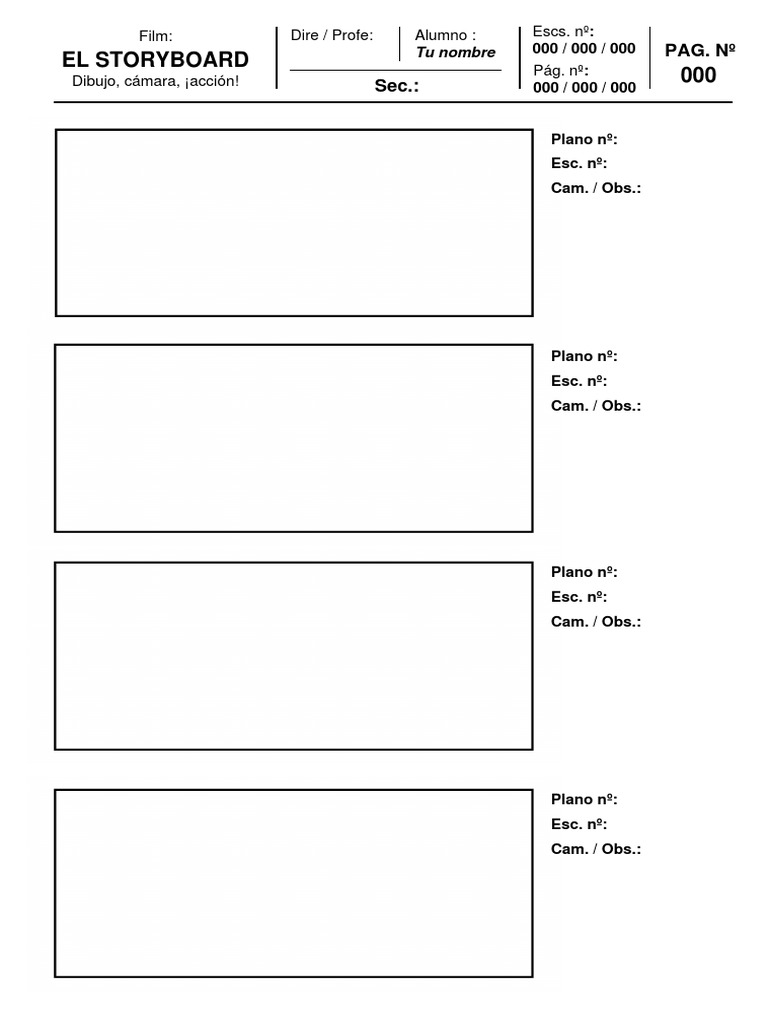 Plantilla Storyboards | PDF