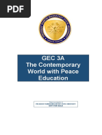 Syllabus - The Contemporary World (Prof. Chris Cordinete) | PDF ...